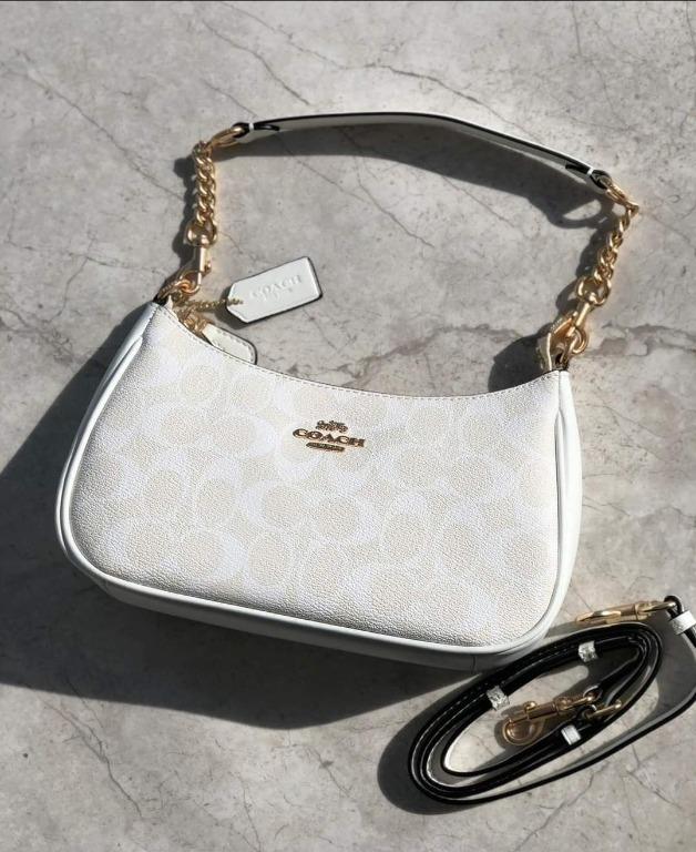 Original Coach Teri Shoulder BagIn Signature Canvas CA548 - Chalk ...