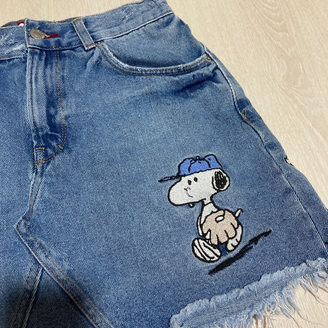 peanuts/snoopy denim skirt, Women's Fashion, Bottoms, Skirts on Carousell