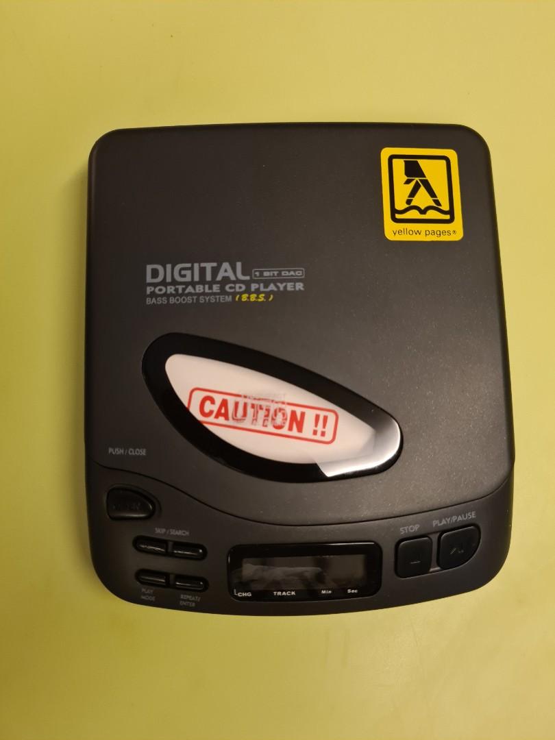 Portable CD Player with Yellow Pages Sticker, Hobbies & Toys ...