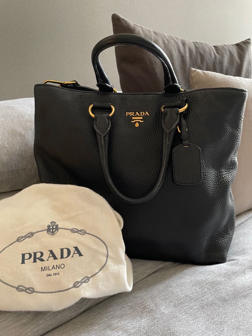 PRADA Vitello Daino Leather Bag, Luxury, Bags & Wallets on Carousell