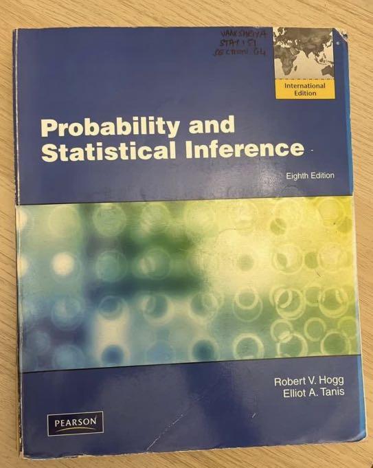 Probability and Statistical Inference | Pearson Eighth Edition, Hobbies ...