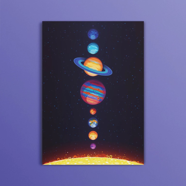 Solar System Poster, Hobbies & Toys, Stationary & Craft, Art & Prints ...