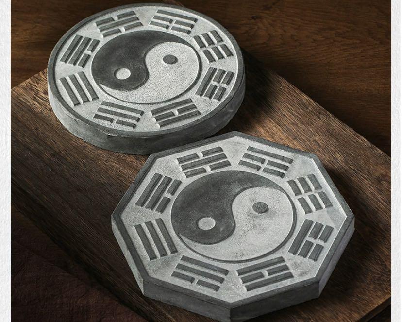 Stone carving bluestone Tai Chi eight trigrams diagram ornaments porch ...