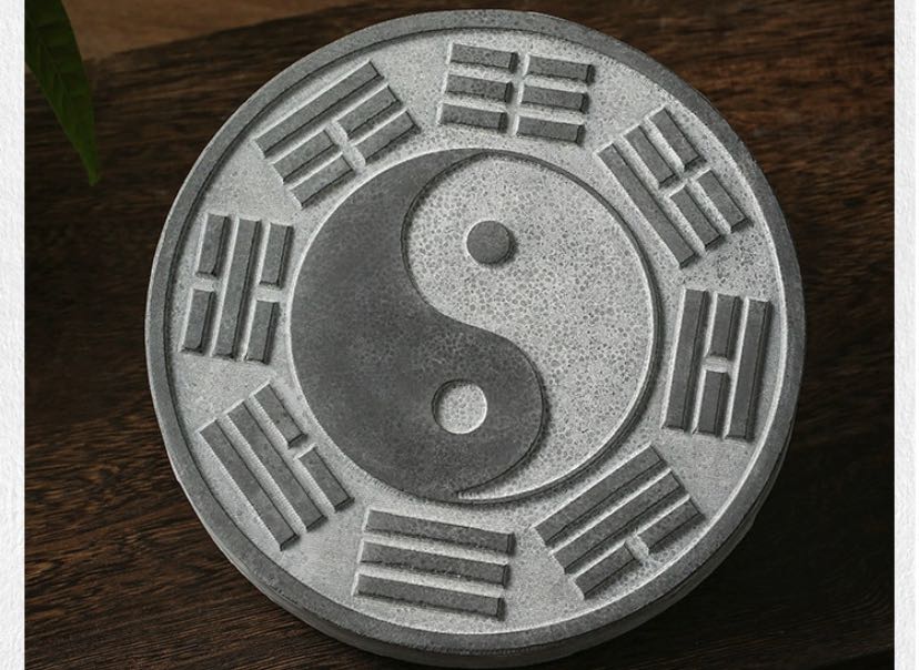 Stone carving bluestone Tai Chi eight trigrams diagram ornaments porch ...
