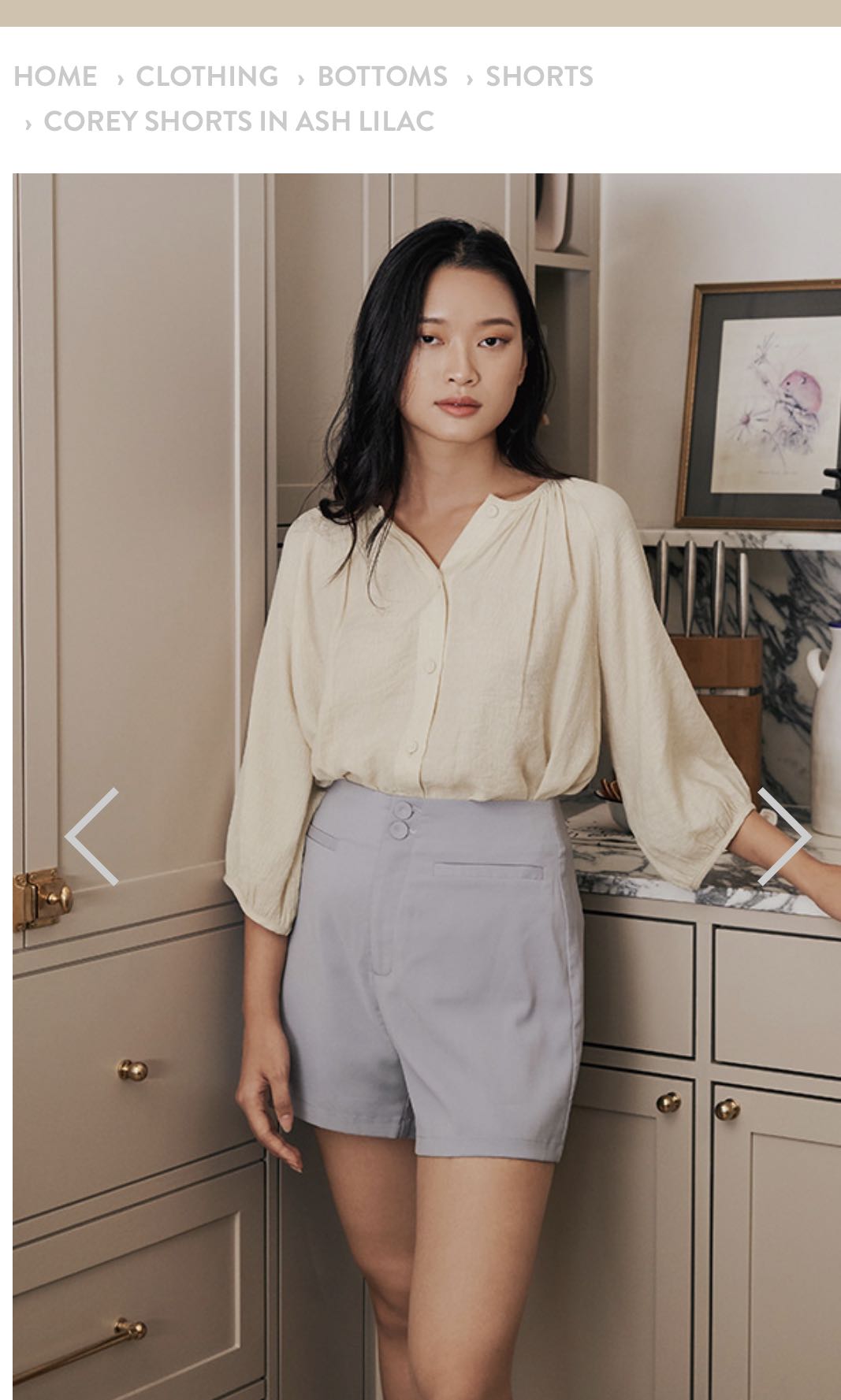 TCL COREY SHORTS IN ASH LILAC, Women's Fashion, Bottoms, Shorts on ...