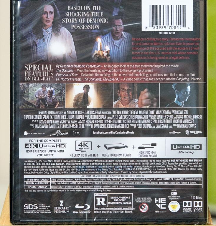 The Conjuring 3: The Devil Made Me Do It 4K Blu-ray, Hobbies & Toys ...