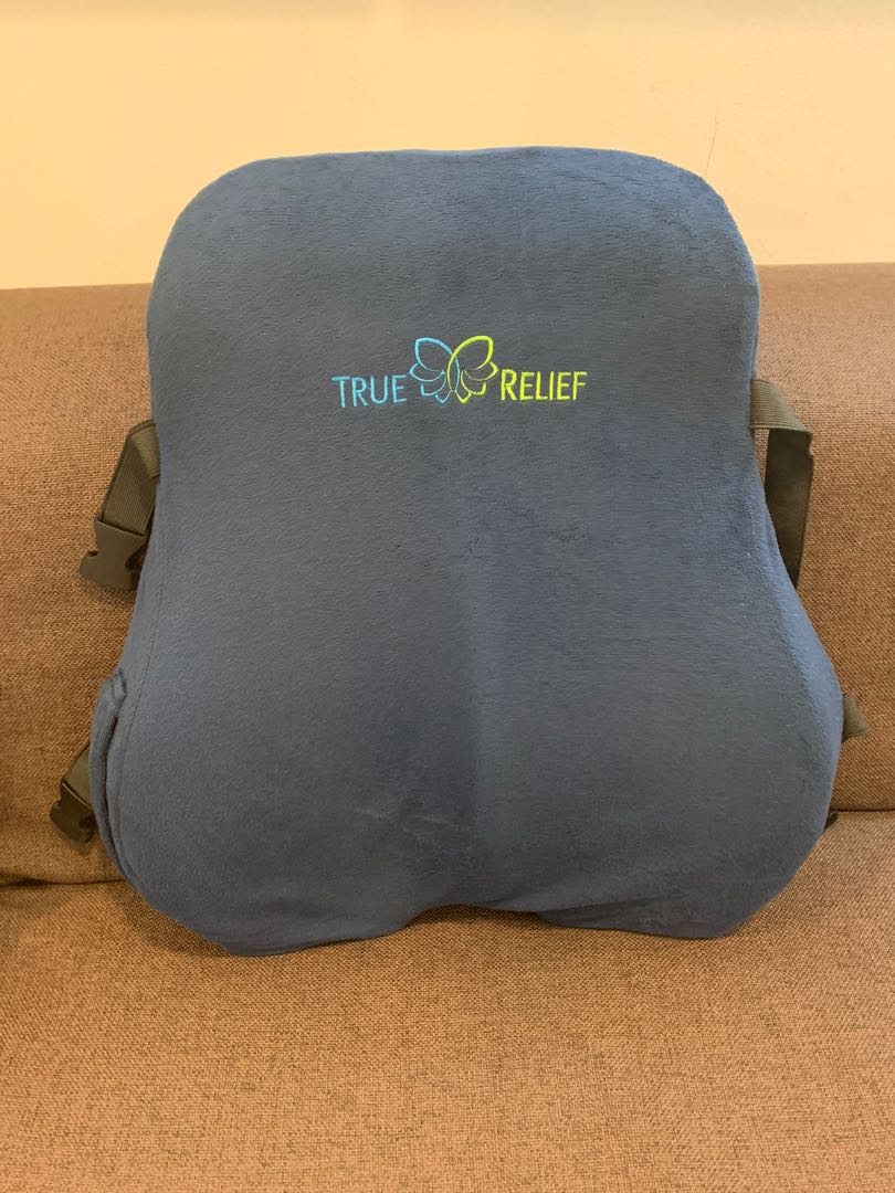 True Relief Ortho-Memory Form Back Support Cushion, Health & Nutrition ...