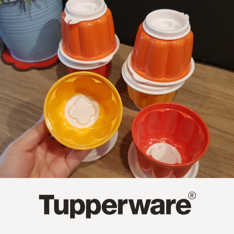 Tupperware Jellette Set (6pcs) 120ml, Food & Drinks, Homemade Bakes on ...