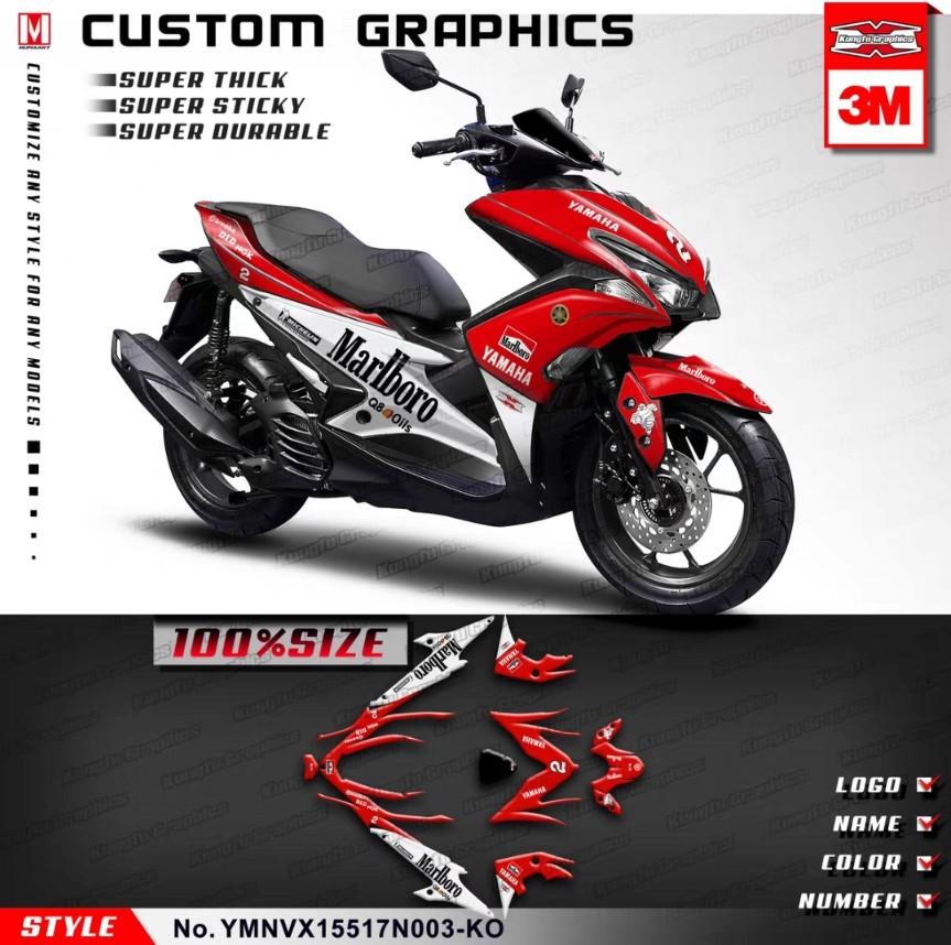 YAMAHA AEROX DECAL FULL KIT, Motorcycles, Motorcycle Accessories on ...