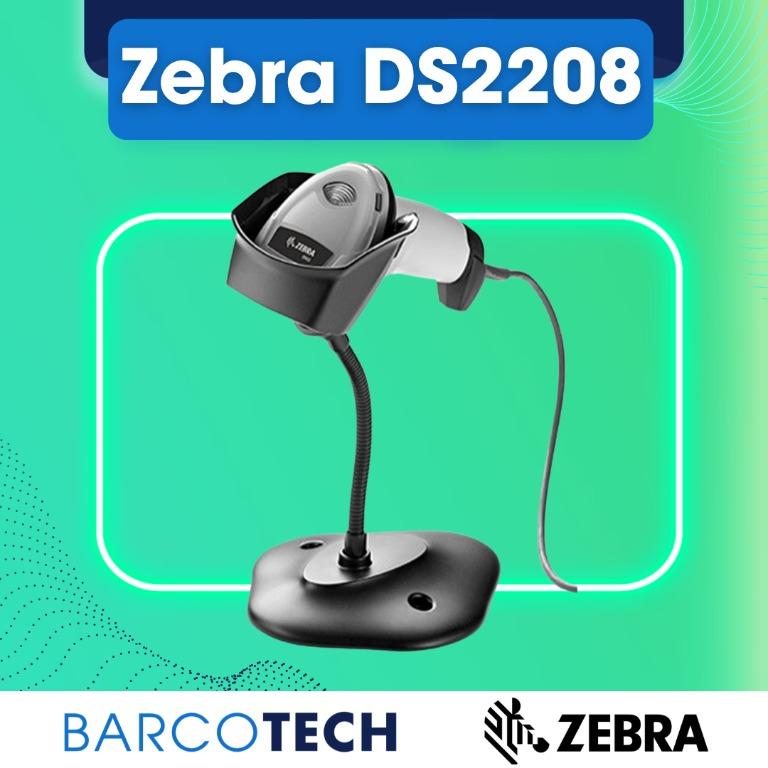 Zebra DS2208 Handheld Barcode Scanner 2D Corded with Stand, Computers ...