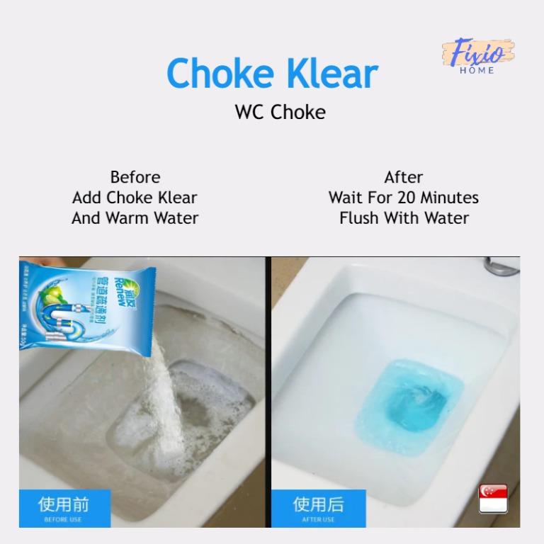 4 packs} drainage pipe clearing agent, dissolve smelly organic choke ...