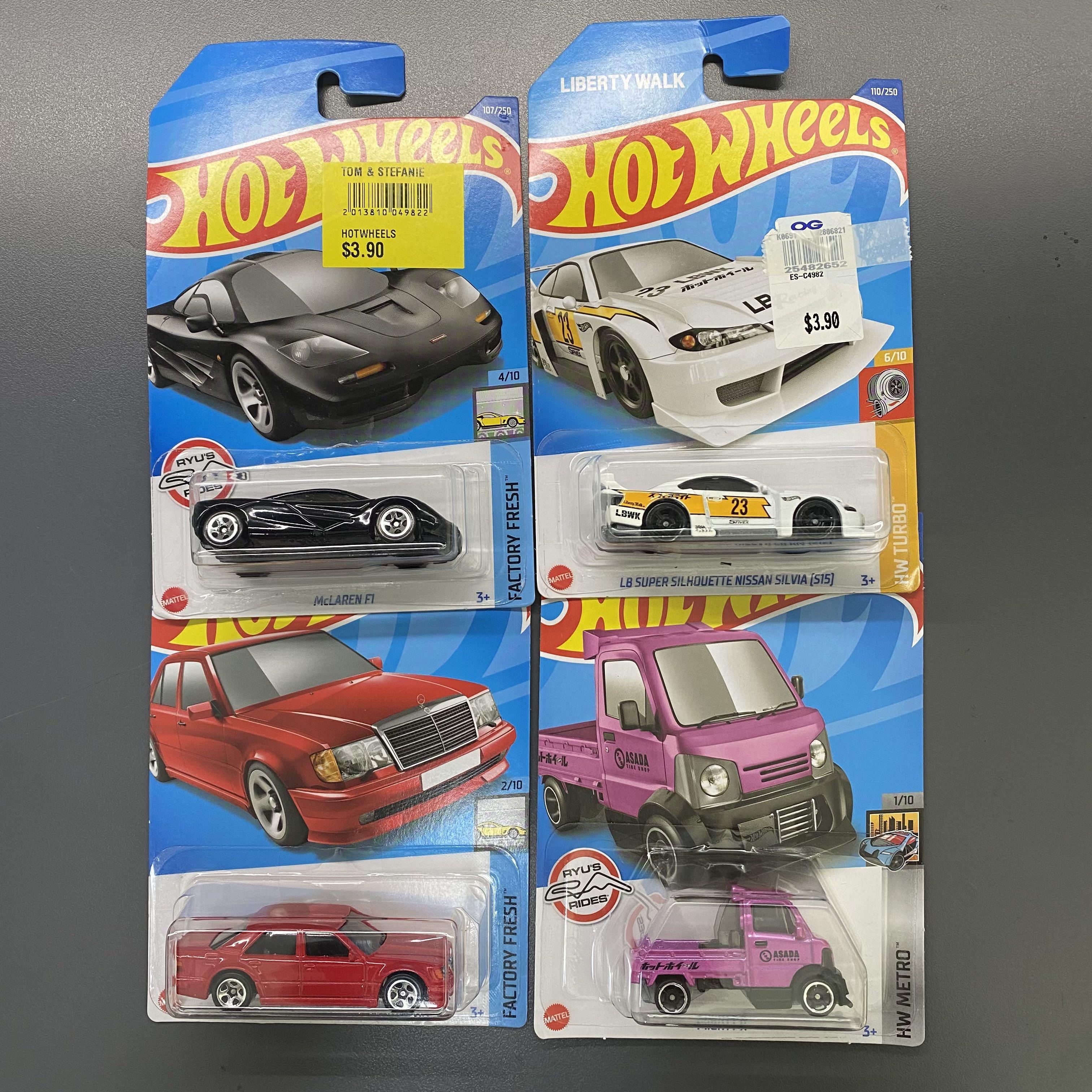 1/64 HotWheels Hot Wheels lot. Mclaren F1 , Kei Lorry ,500e, S15 ...