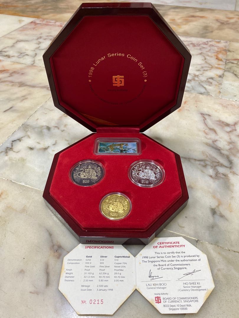 1998 Lunar Series Coin Set Singapore, Hobbies & Toys, Memorabilia ...