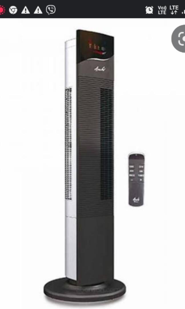 Asahi TF012 tower fan with ionizer 360 degrees oscillation w/remote, TV ...