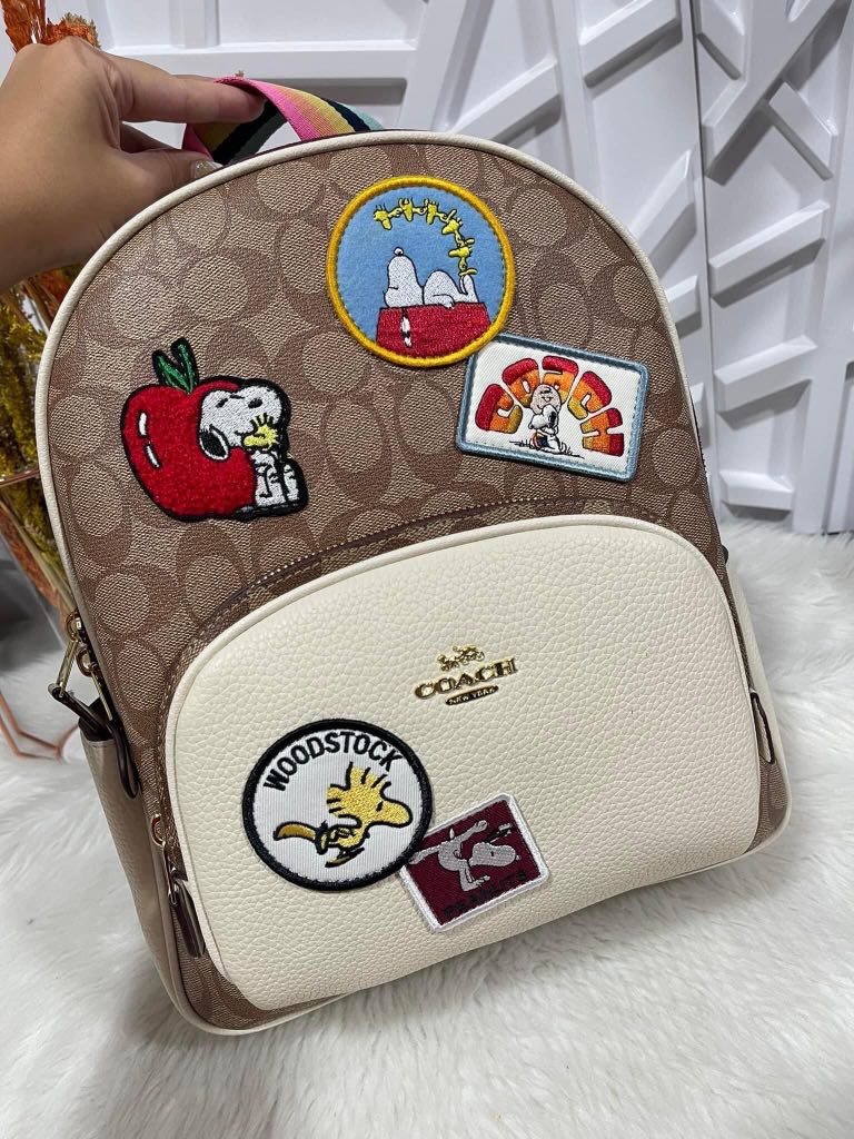 Authentic Coach x Peanuts Court Backpack, Luxury, Bags & Wallets on ...