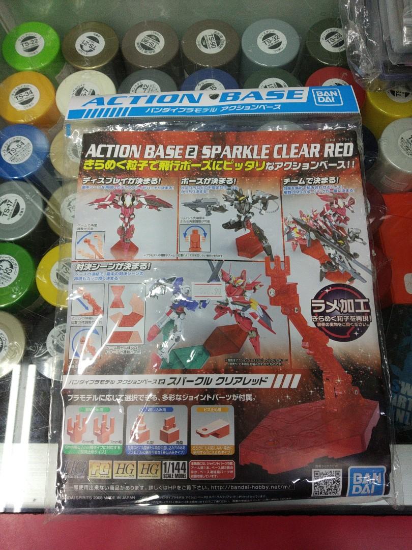 Bandai Action Base 2 Sparkle Clear Red for Gundam Model Kits, Hobbies ...