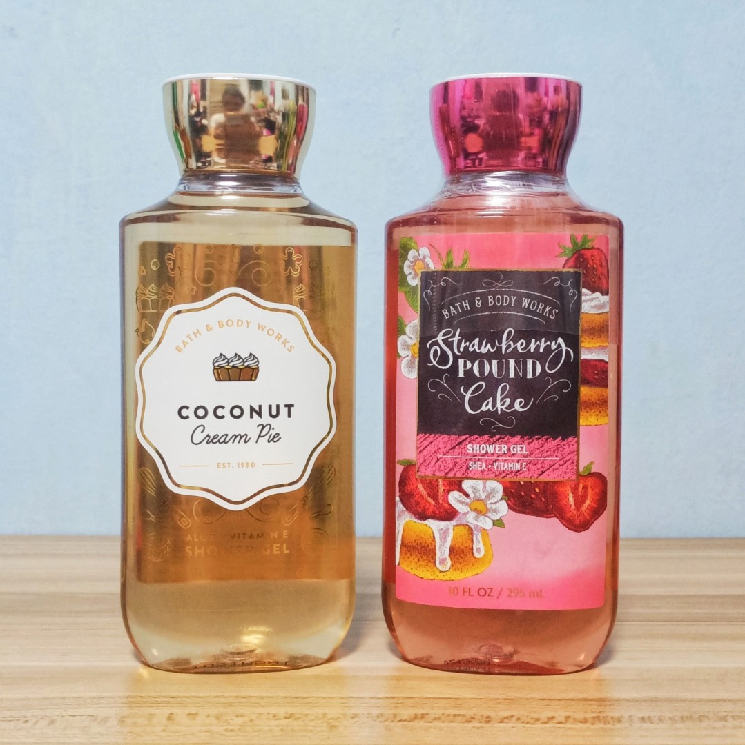 BBW Rare Shower Gel - Coconut Cream Pie, Strawberry Pound Cake (Bath ...