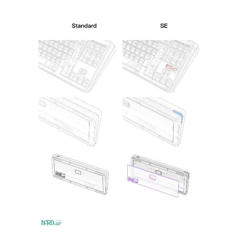 Matrix Lab ME SE TKL Keyboard Kit (Premium Nebula Colourway / WKL ...