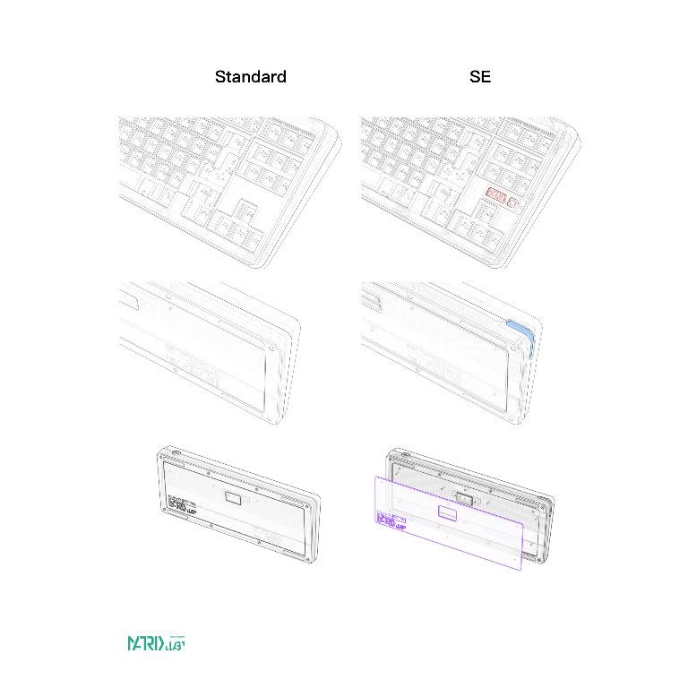 Matrix Lab ME SE TKL Keyboard Kit (Premium Nebula Colourway / WKL ...