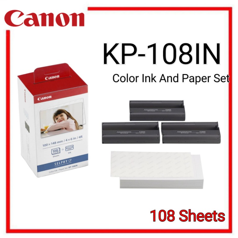 CANON KP-108IN COLOR INK AND PAPER SET, Computers & Tech, Printers ...