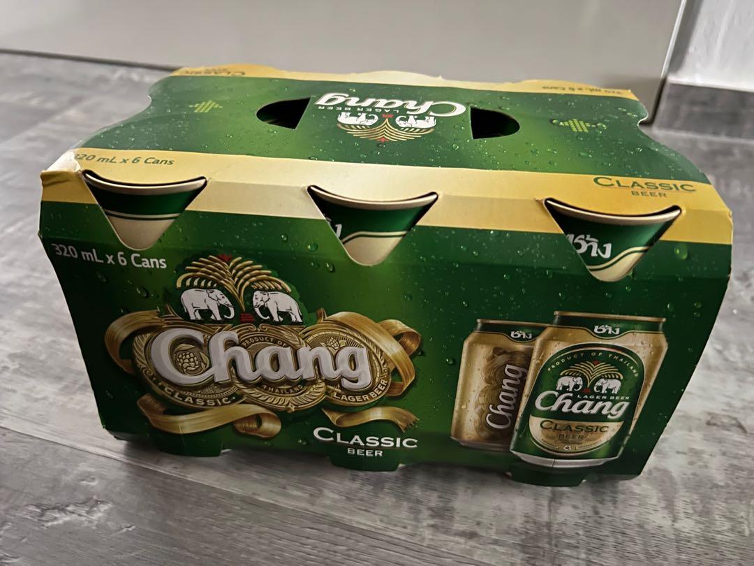Chang Lager Beer 320mlx6 cans, Food & Drinks, Beverages on Carousell
