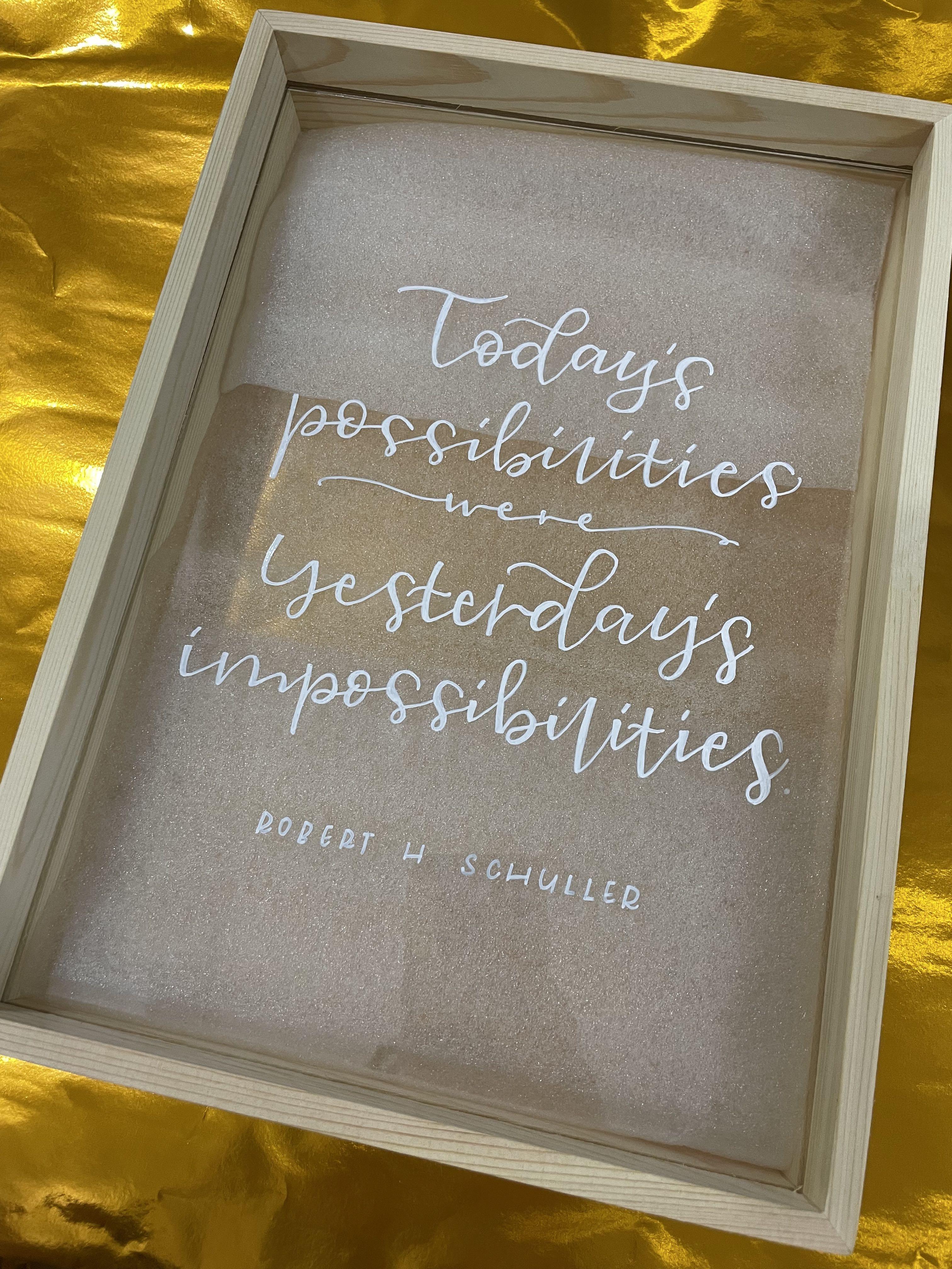Custom calligraphy frame (acrylic, glass, wooden frame) - personalised ...