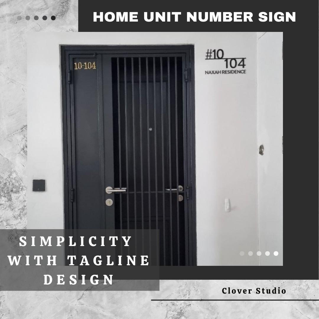 Customise hdb home unit number, Furniture & Home Living, Home Decor ...