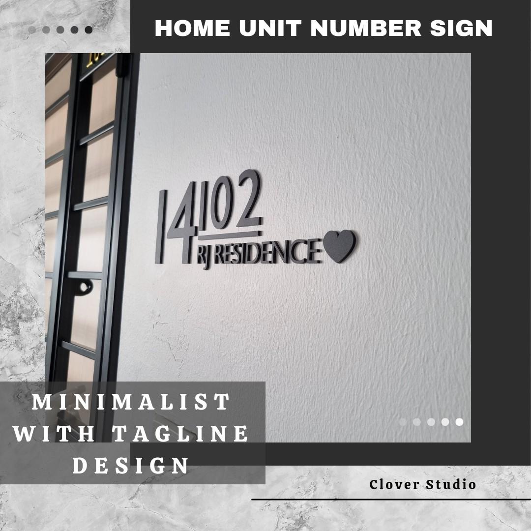 Customise hdb home unit number, Furniture & Home Living, Home Decor ...