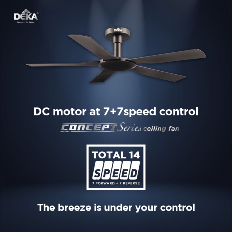 DEKA Concept 1 DC Ceiling Fan 56'', Furniture & Home Living, Lighting ...
