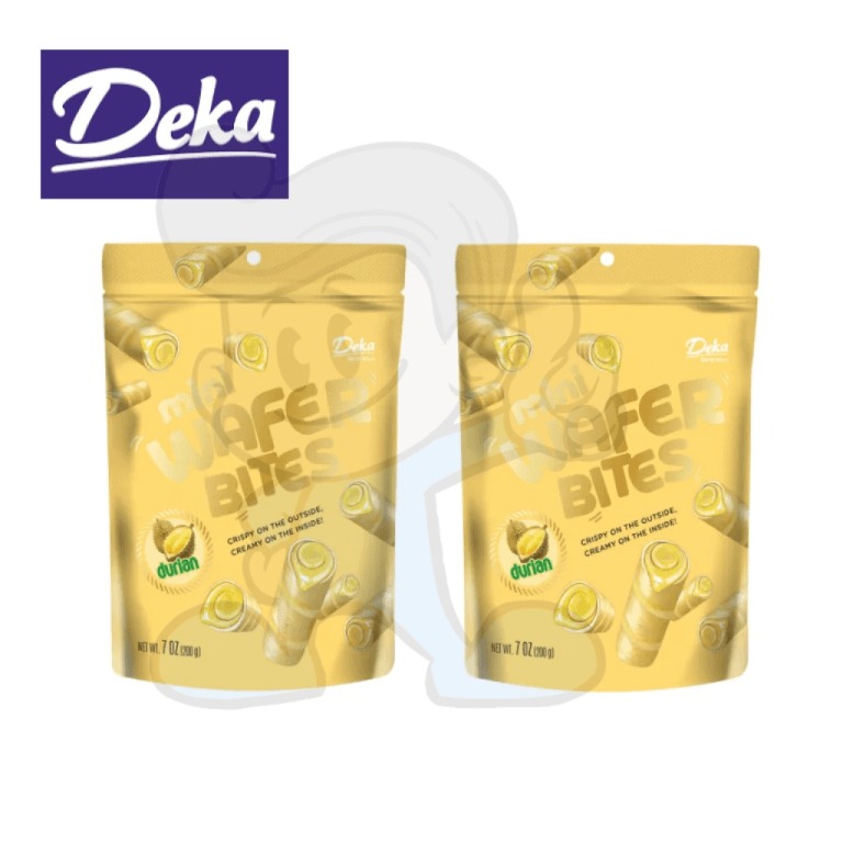 Deka Mini Wafer Bites Durian (2 x 200g), Food & Drinks, Packaged ...