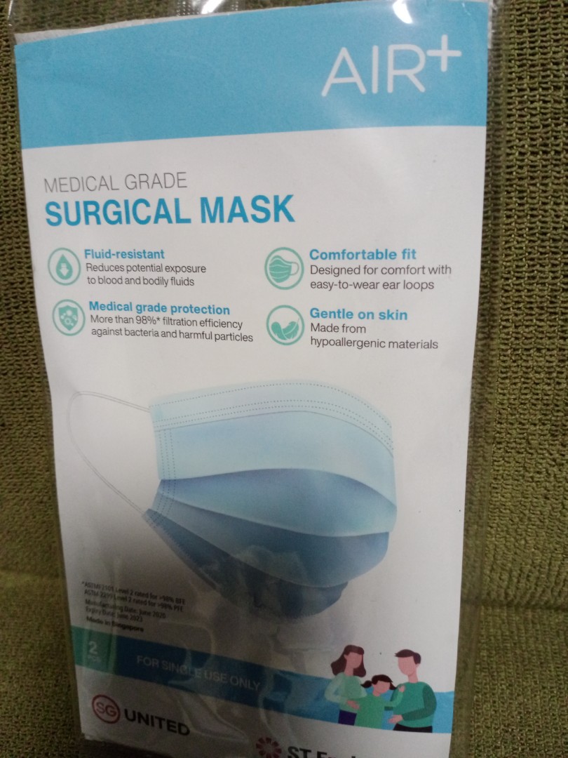 Disposable mask (2 in a packet), Health & Nutrition, Face Masks & Face ...