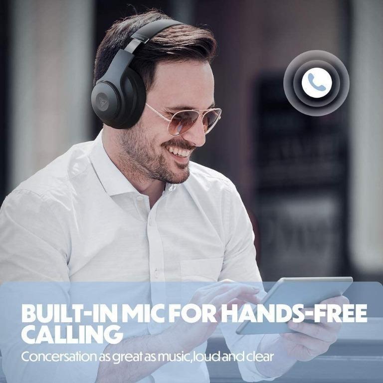 DOQAUS life 2 Over-Ear Bluetooth Headphones with 3 EQ Modes, 30 Hours ...