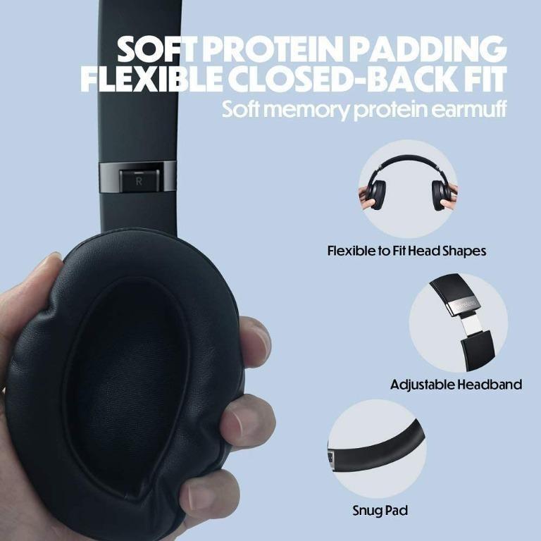 DOQAUS life 2 Over-Ear Bluetooth Headphones with 3 EQ Modes, 30 Hours ...