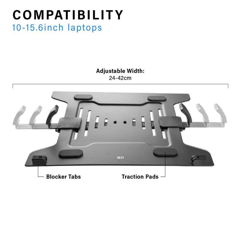Dual Gas Spring Arm, Monitor + Laptop Mount, Full Motion Adjustable ...