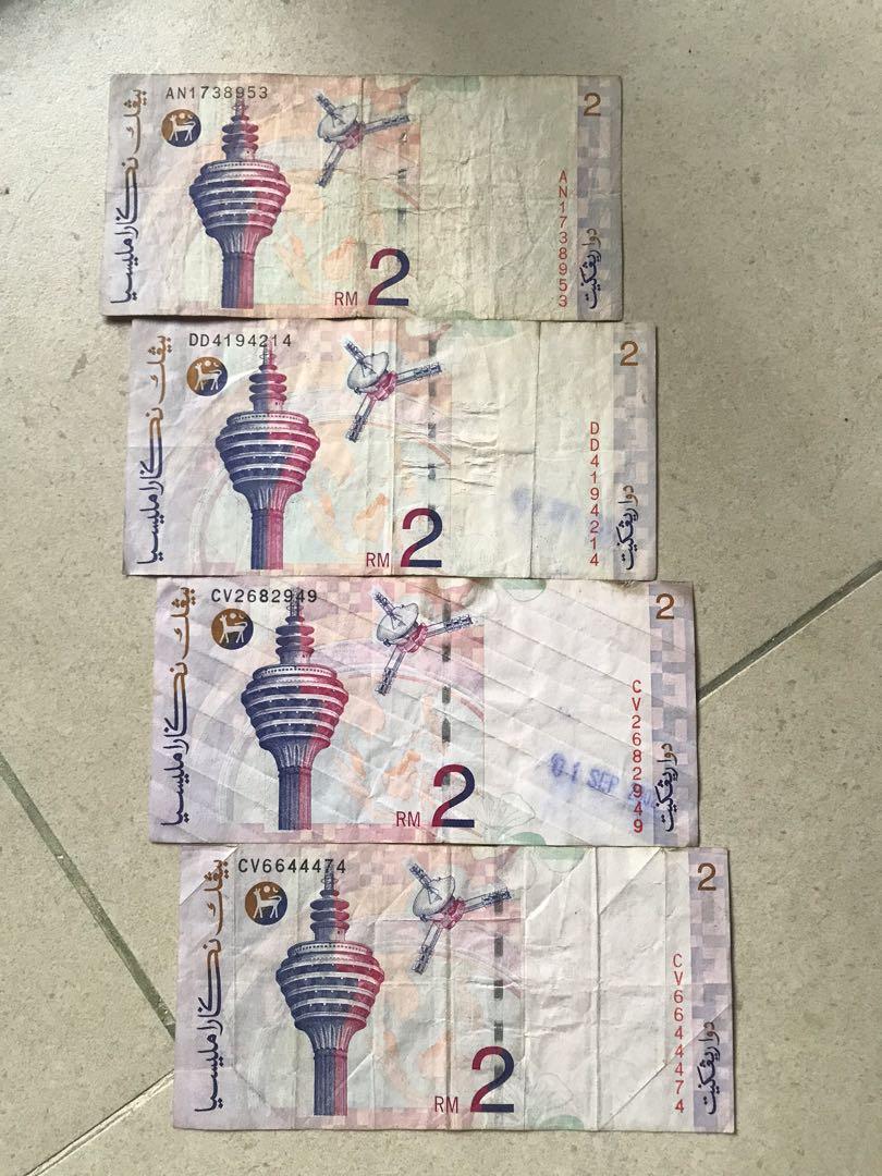 Duit Wang Kertas Lama Notes RM2, Hobbies & Toys, Collectibles ...
