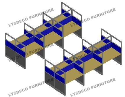 FISH BONE CUBICLE OFFICE PARTITION FURNITURE, Furniture & Home Living ...