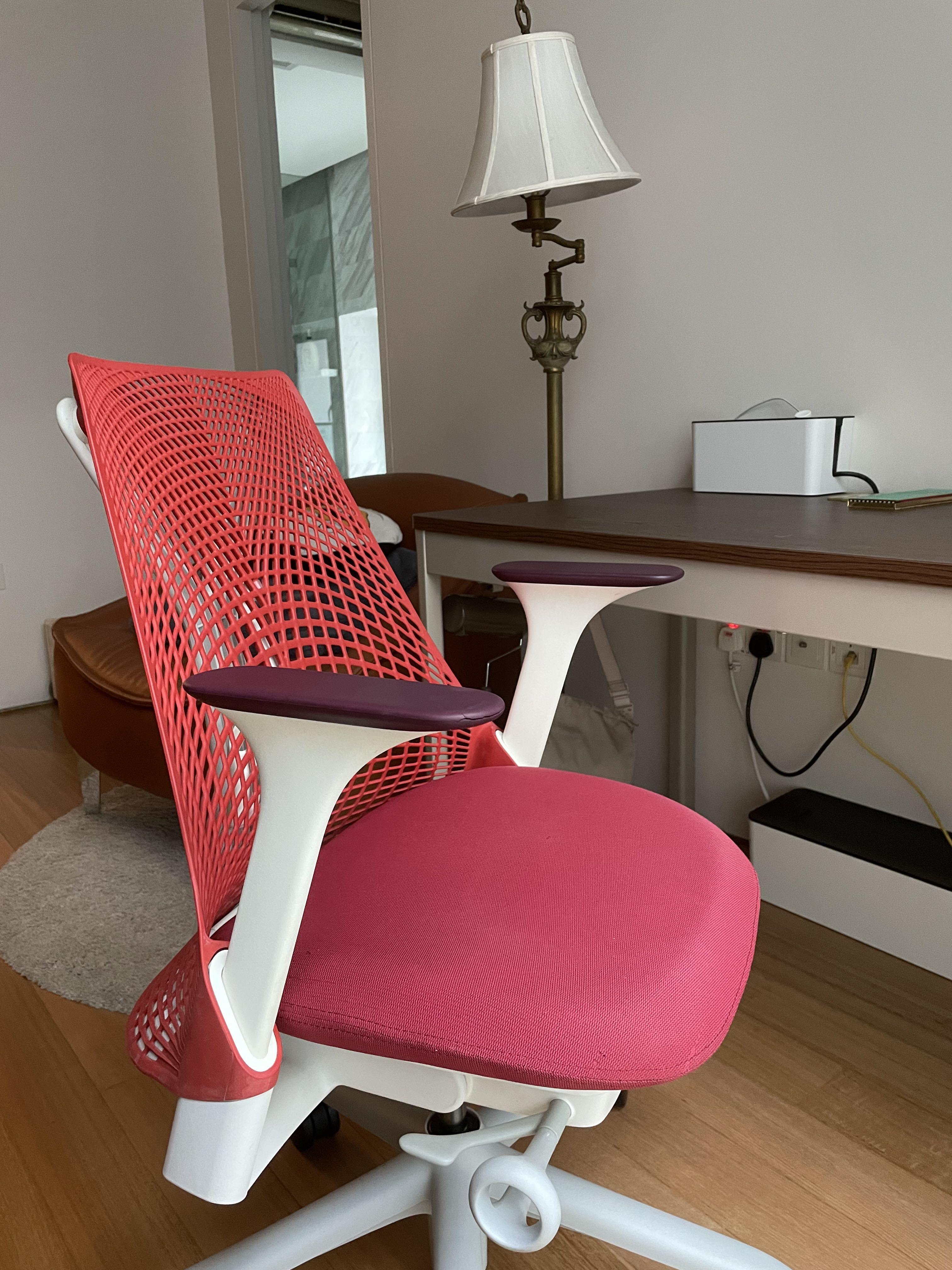 Herman Miller Sayl Chair (Red), Furniture & Home Living, Furniture ...