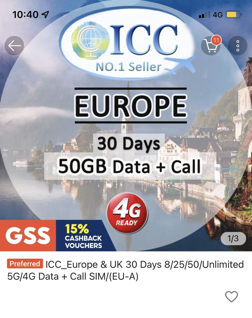 icc europe simcard, Hobbies & Toys, Books & Magazines, Travel & Holiday ...