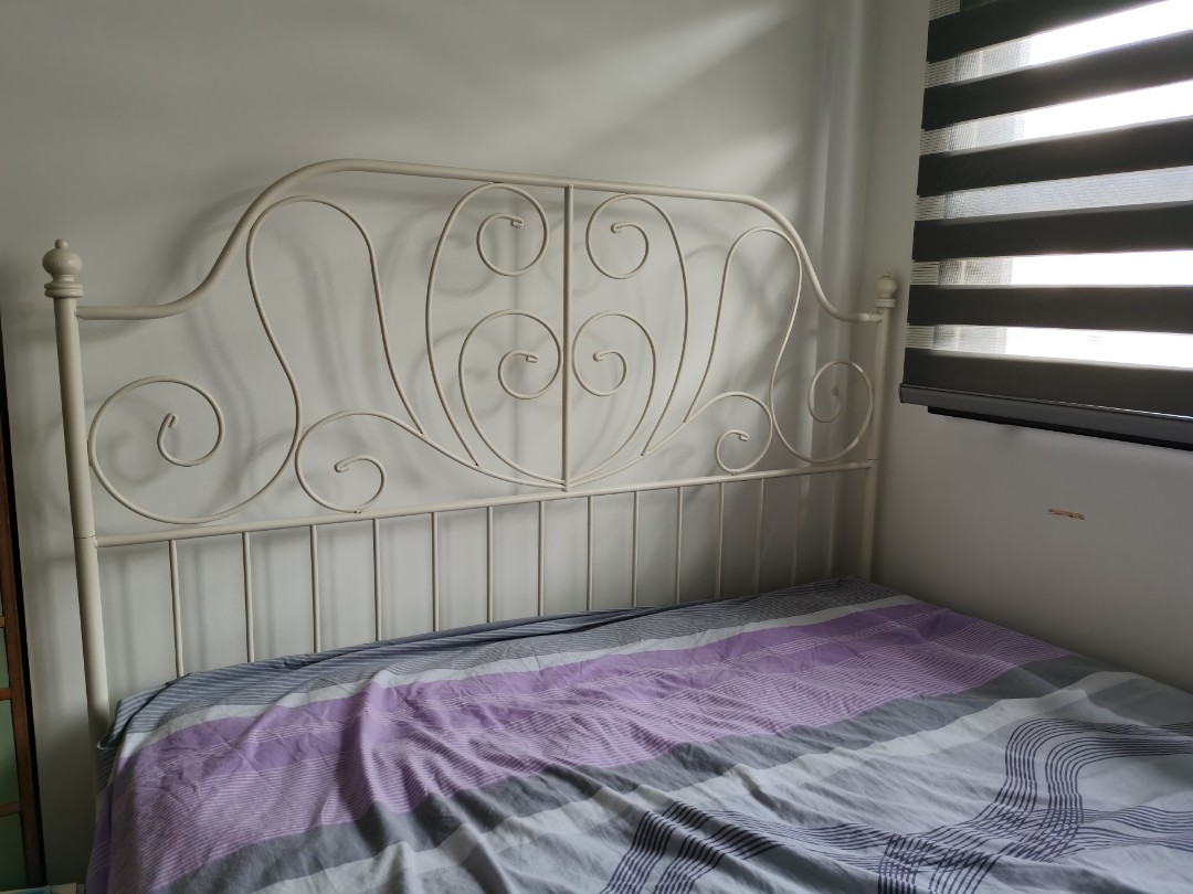 IKEA LEIRVIK BED QUEEN SIZE, Furniture & Home Living, Furniture, Bed ...