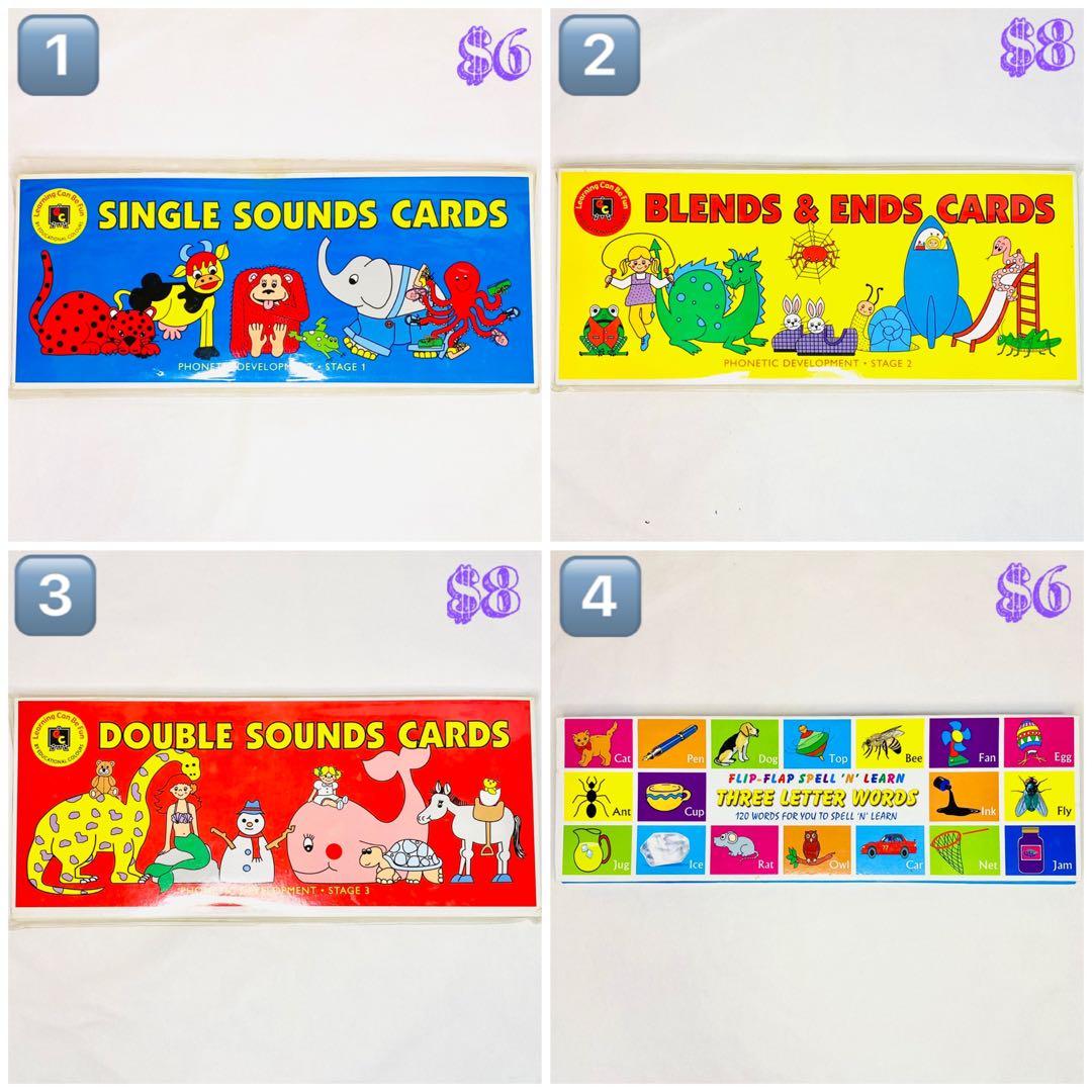 Learning Can Be Fun Flashcards (Single, Blends & Ends & Double Sounds ...