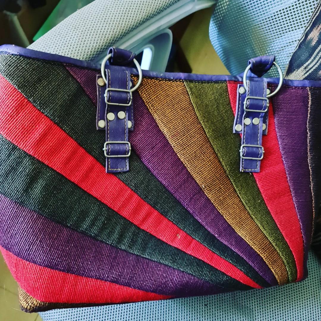 lot of 2 native Filipiniana Filipino bags medium, Women's Fashion, Bags ...