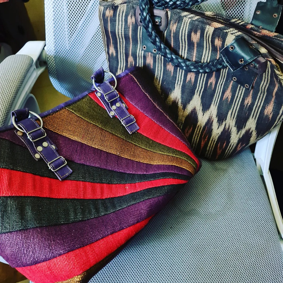 lot of 2 native Filipiniana Filipino bags medium, Women's Fashion, Bags ...