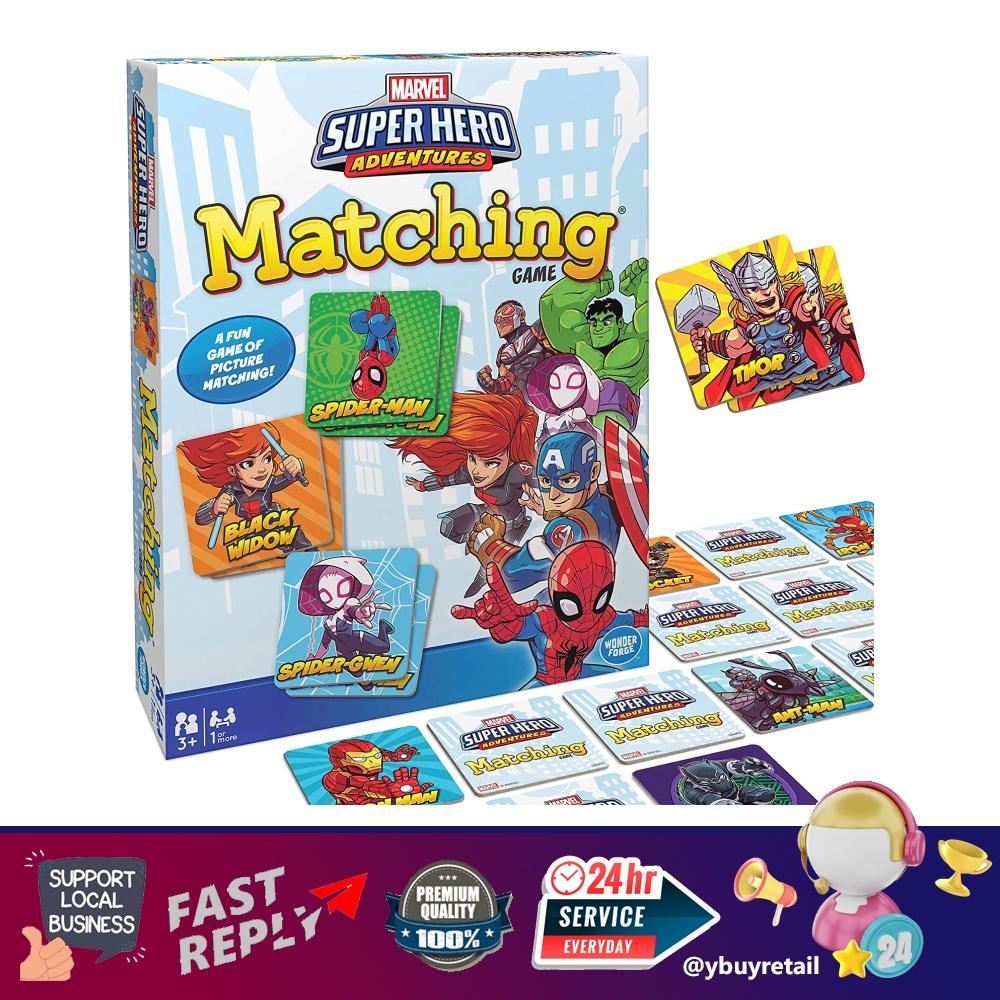 Marvel Matching Game, Blue, Hobbies & Toys, Toys & Games on Carousell
