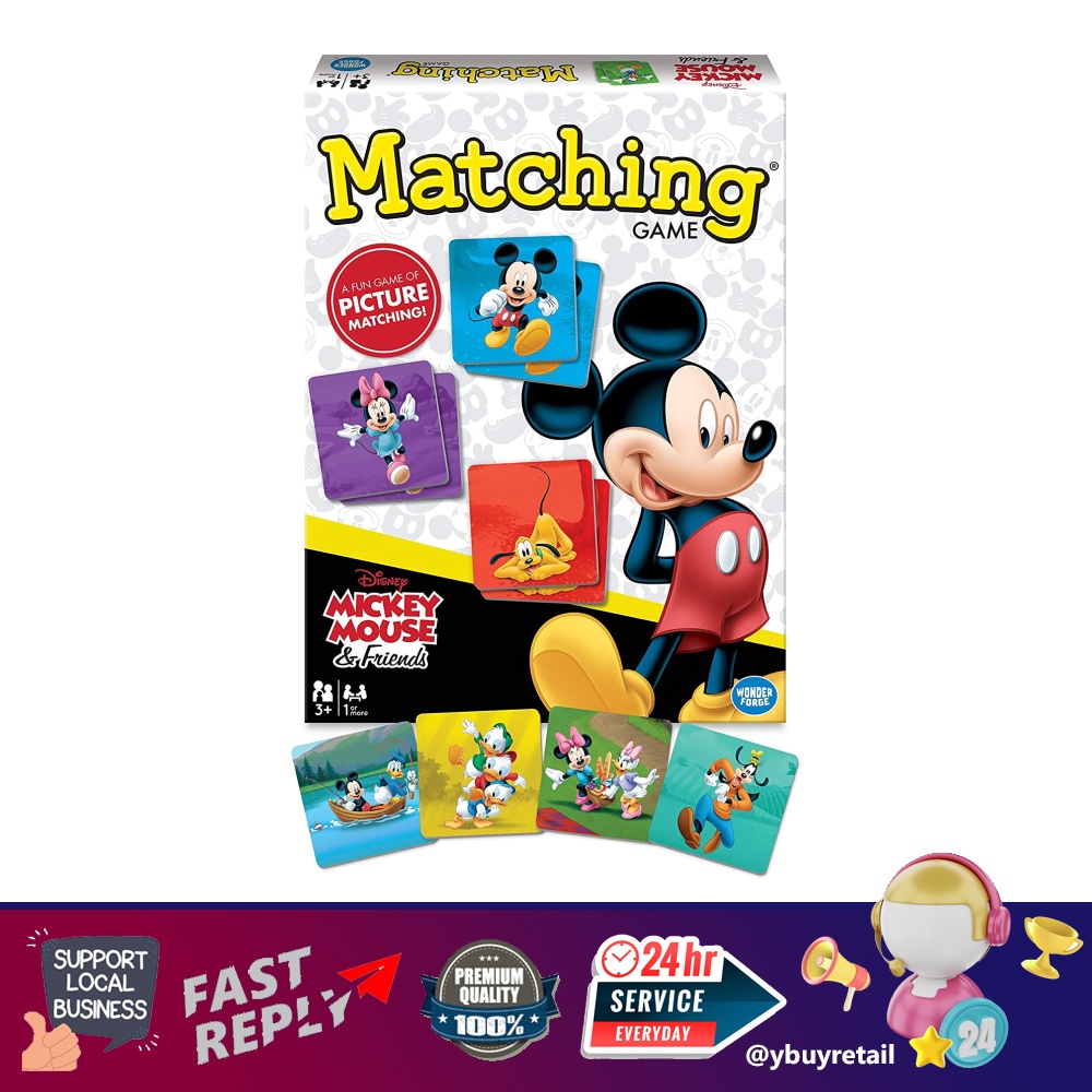 Mickey Mouse and Friends Matching Game by Wonder Forge | For Boys ...