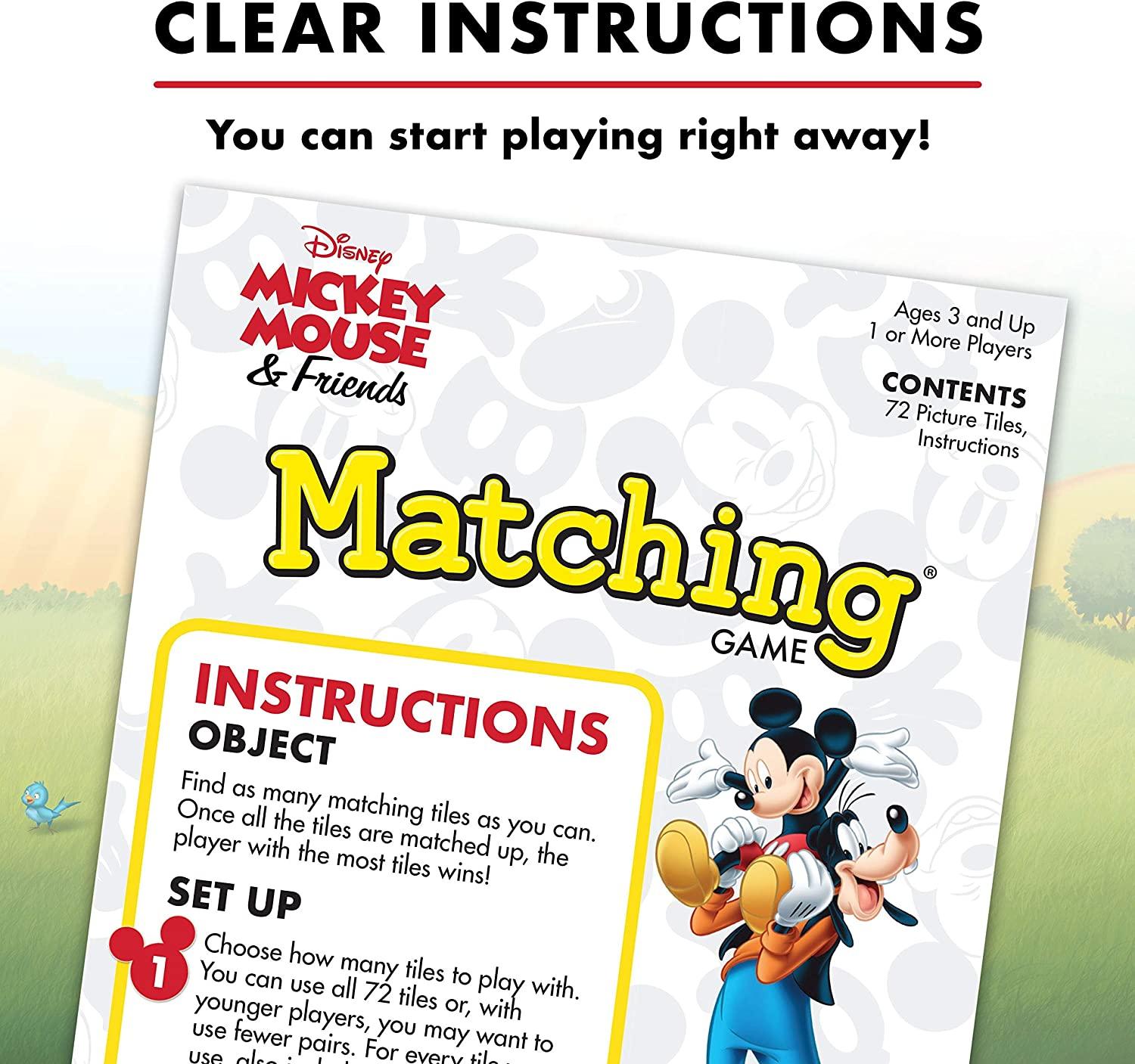 Mickey Mouse and Friends Matching Game by Wonder Forge | For Boys ...