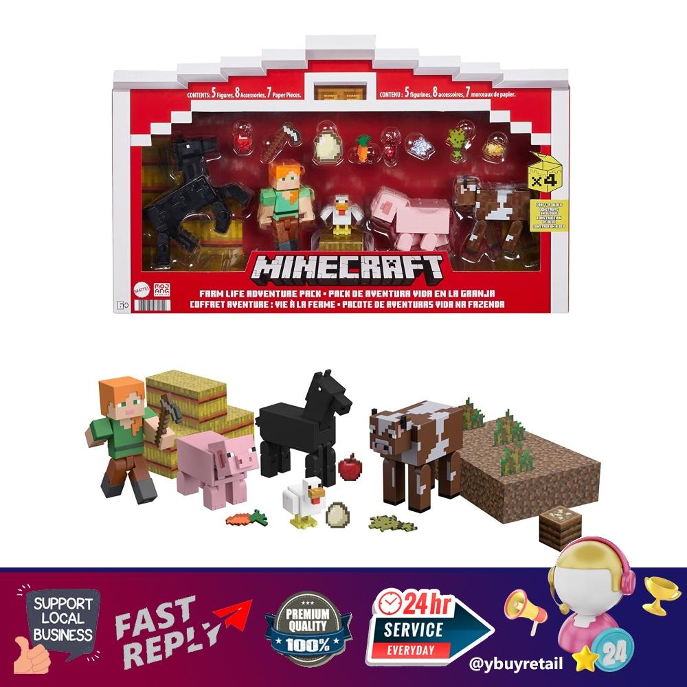 Minecraft Farm Life Adventure Pack Figures, Accessories and Papercraft ...