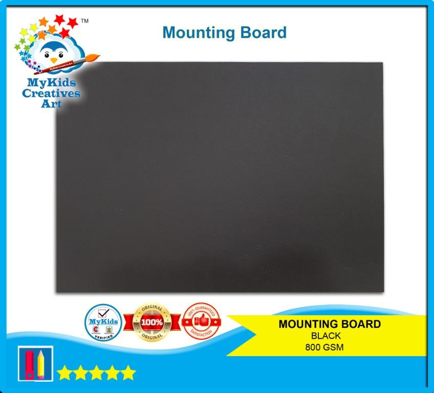 MOUNTING BOARD (BLACK) 800GSM, Hobbies & Toys, Stationery & Craft ...