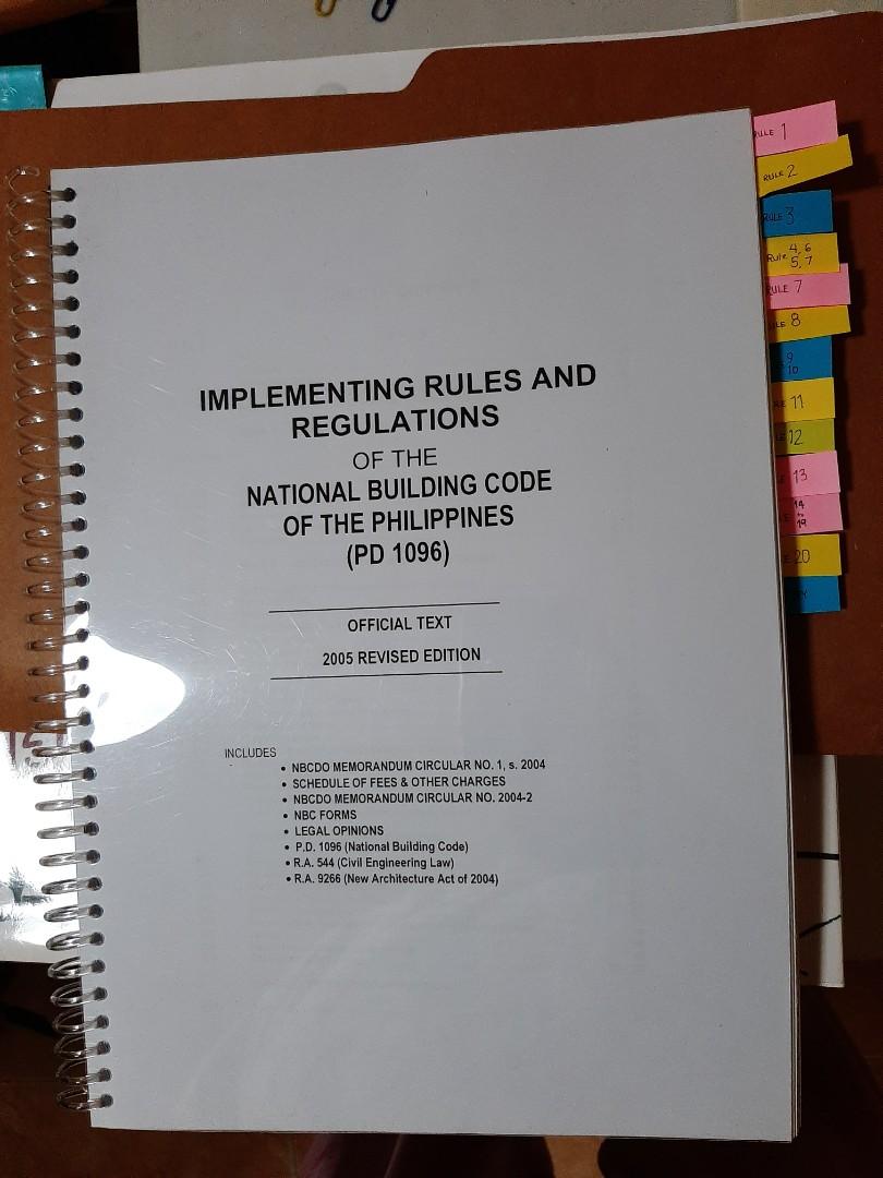 National Building Code (A4 size, printed and binded), Hobbies & Toys ...