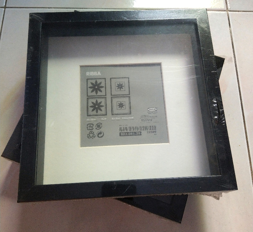 (NEW) Ikea Ribba Box Frame Black discontinued, Furniture & Home Living ...