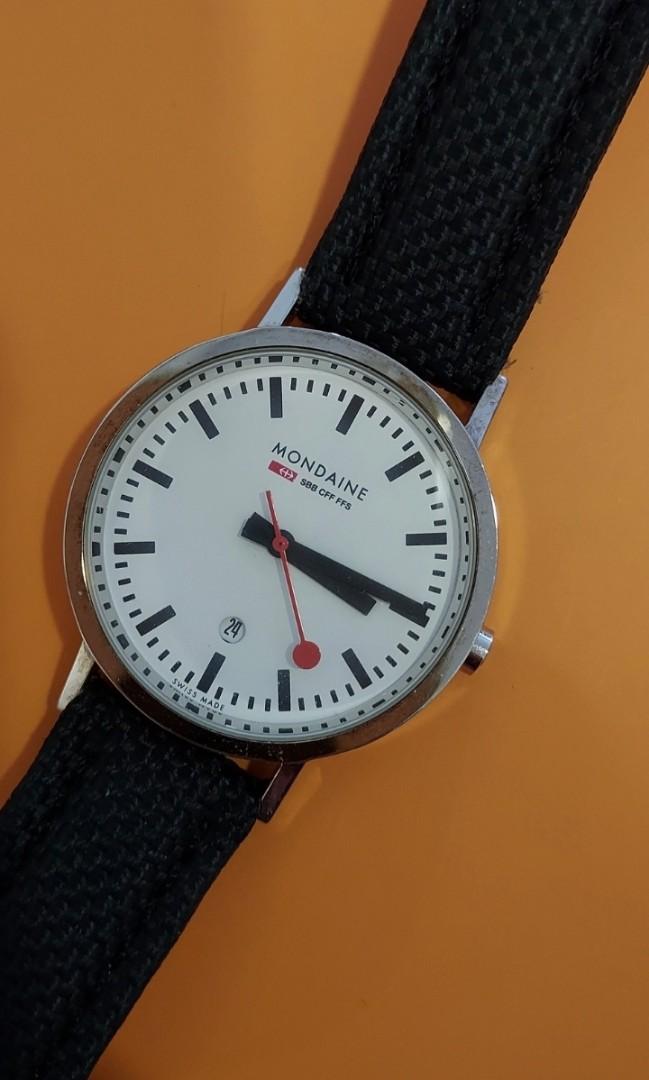 MONDAINE Official Swiss Railway SBB CFF FFS Watch Eco-Quartz with Date ...